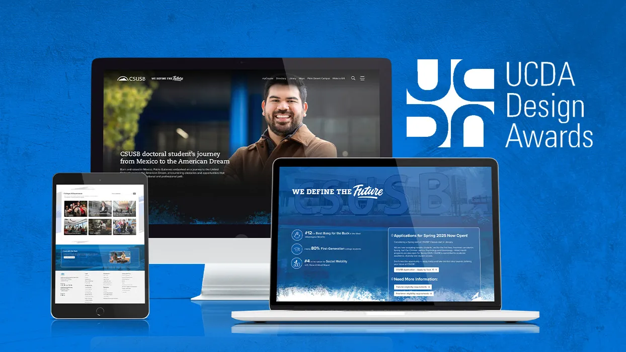 CSUSB receives UCDA Award for Excellence for website redesign | CSUSB News | CSUSB